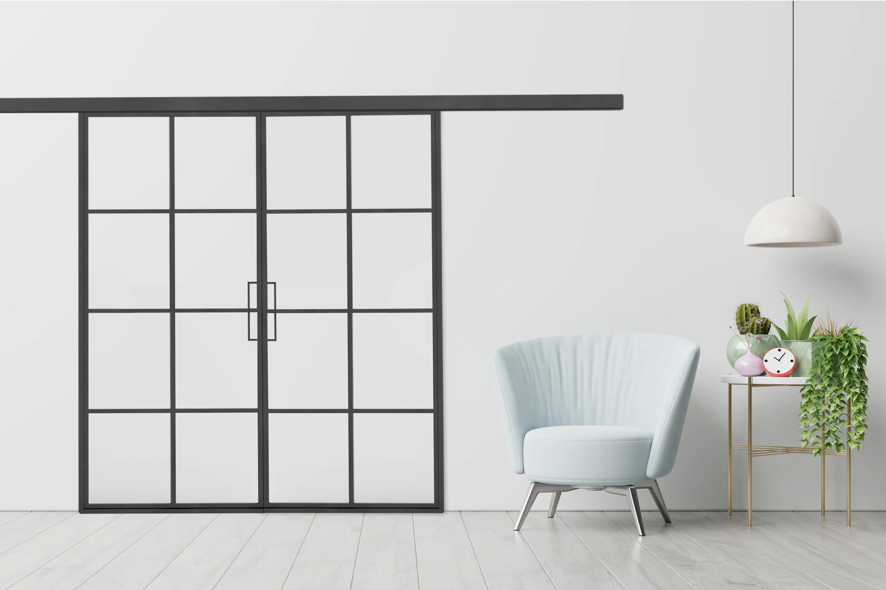 OC Slimline Double Sliding Door | Steel Internal Door Ireland | TDS